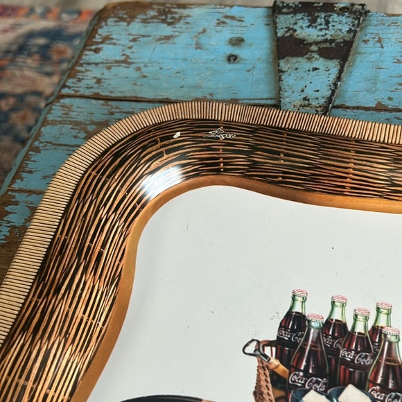 Coca Cola | Dining | Vintage 958 Metal Coca Cola Coke Bottles Wicker ...
